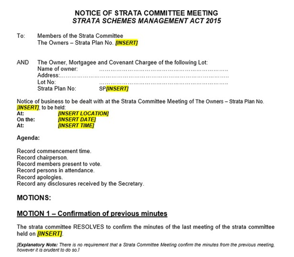 How do you set up a committee meeting? - Bannermans Lawyers